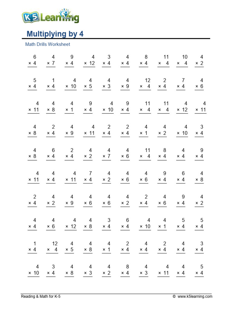 Four Times Table e | PDF