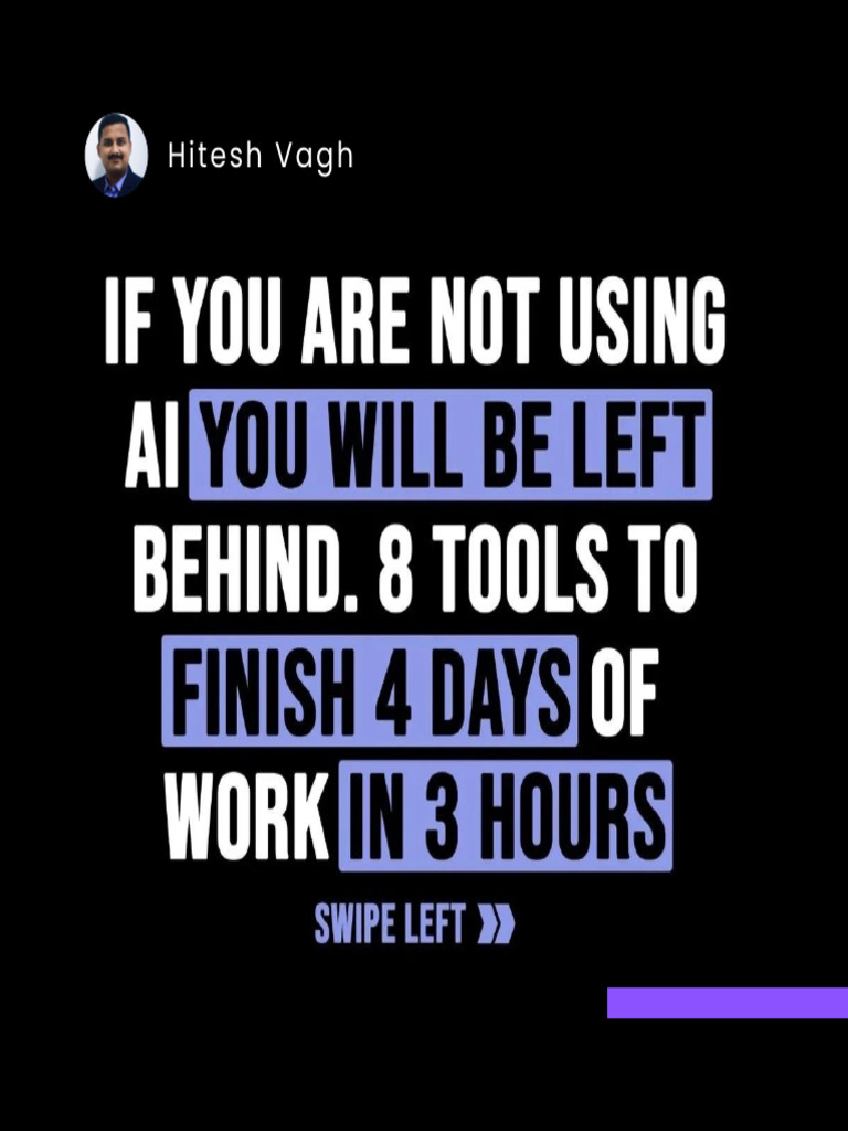 8 Tools To Finish 4 Days Work in 3 Hours | PDF