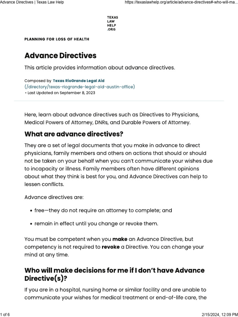 Advance Directives | PDF