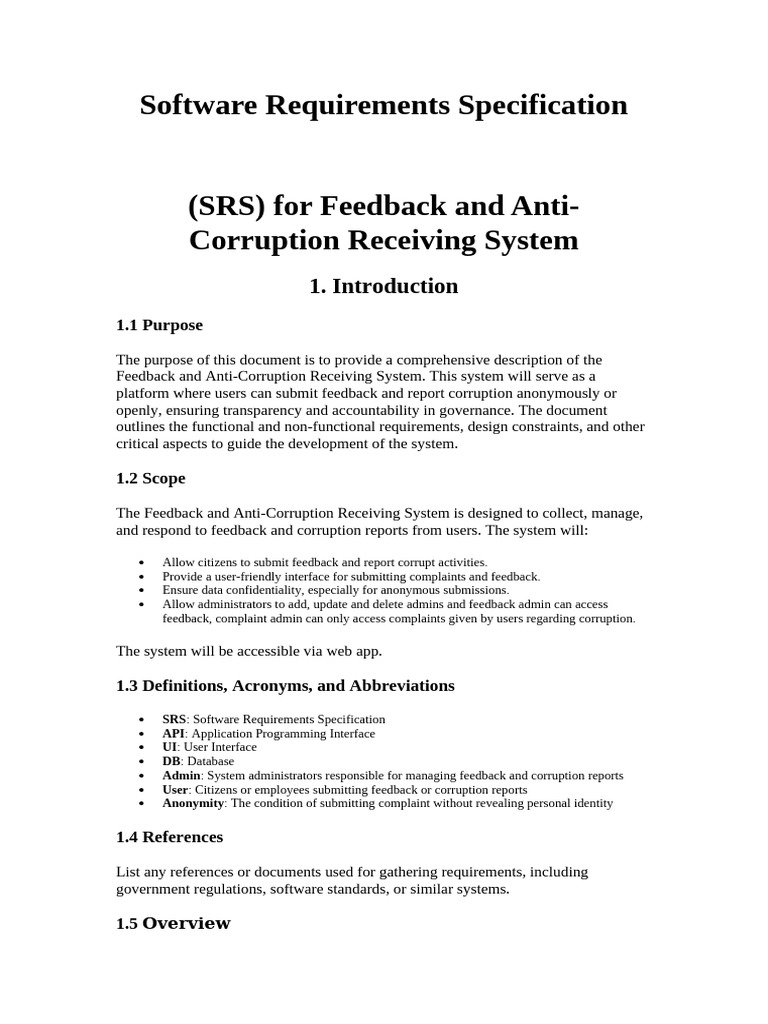 Software Requirements Specification | PDF | Login | Usability