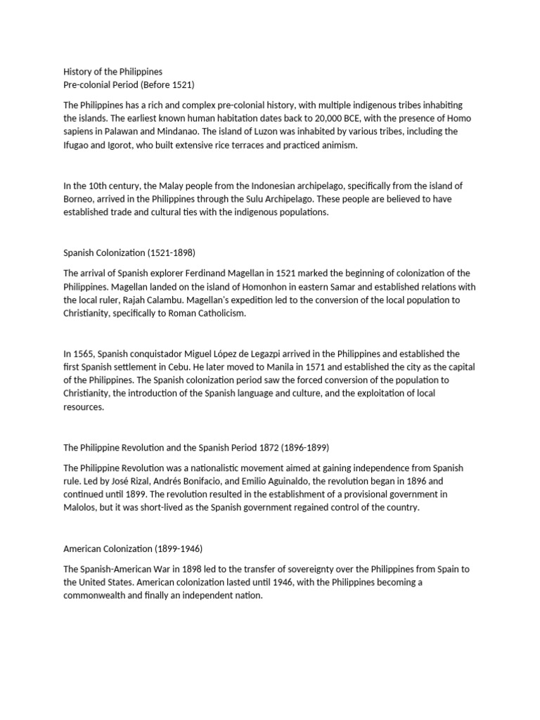 History of The Philippines | PDF | Philippines