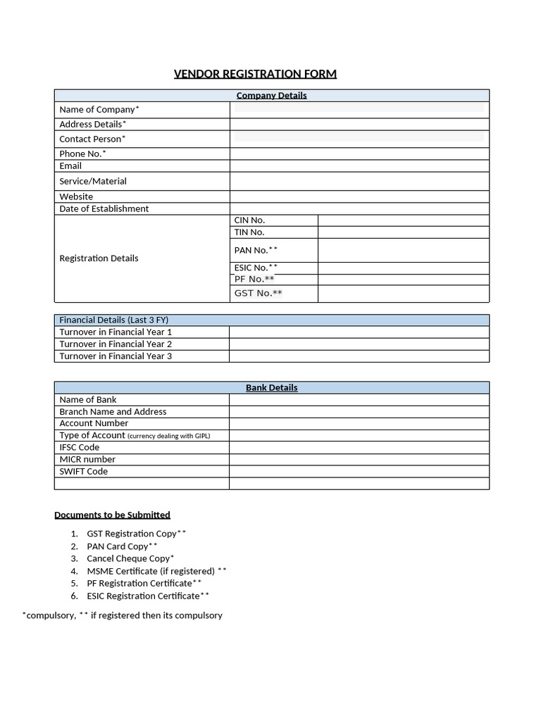 VRF Form | PDF
