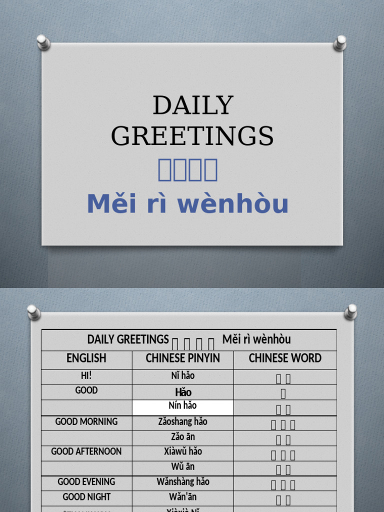 Daily Greetings | PDF