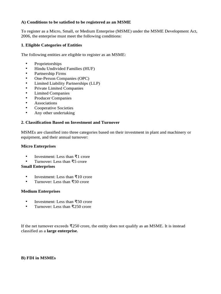 MSME Note | PDF