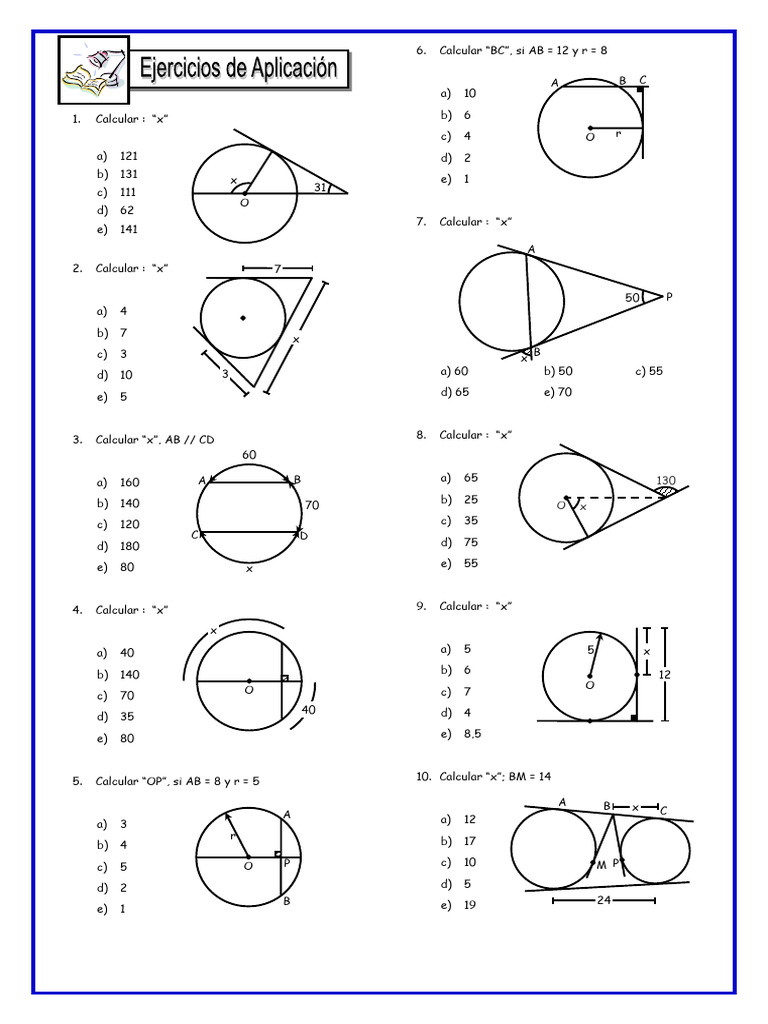 Circunferencia 3ero | PDF
