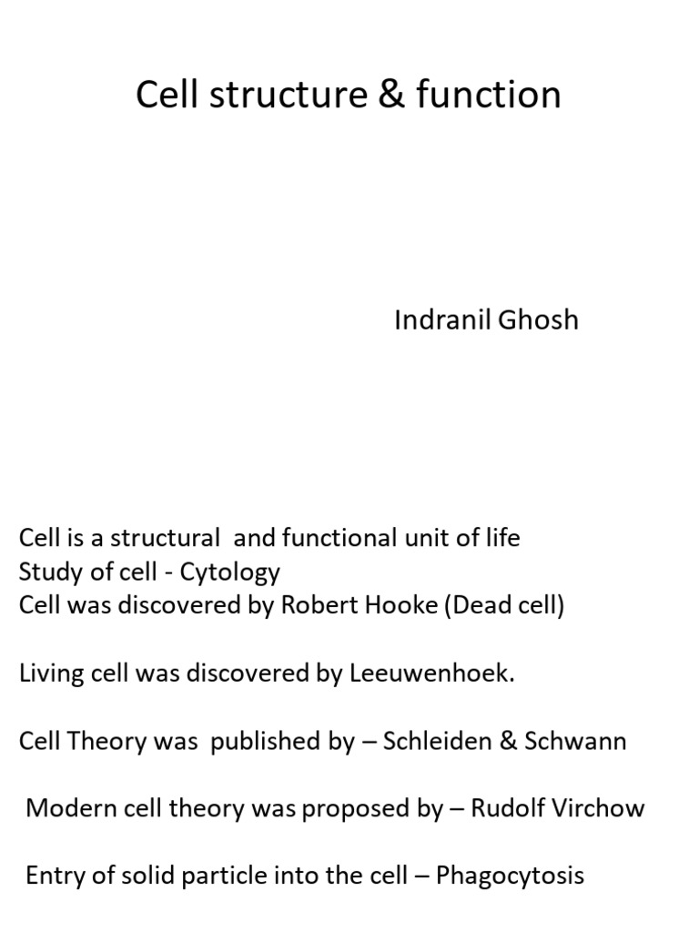 Cell Structure and Function Overview | PDF | Cell (Biology) | Cell Nucleus