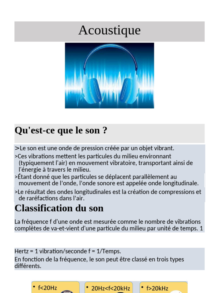 Classification des sons en musique | PDF | Son | Vagues