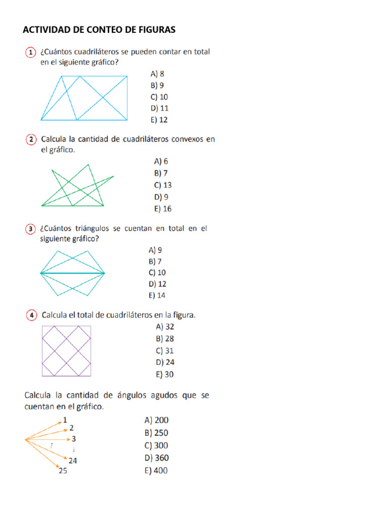 ACTIVIDAD DE CONTEO DE FIGURAS (1) | PDF