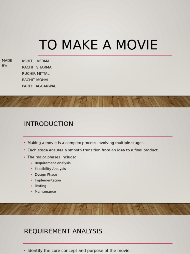 To Make A Movie Sepm | PDF