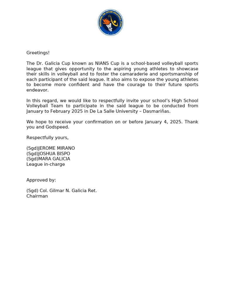 DGC Invitation Letter | PDF