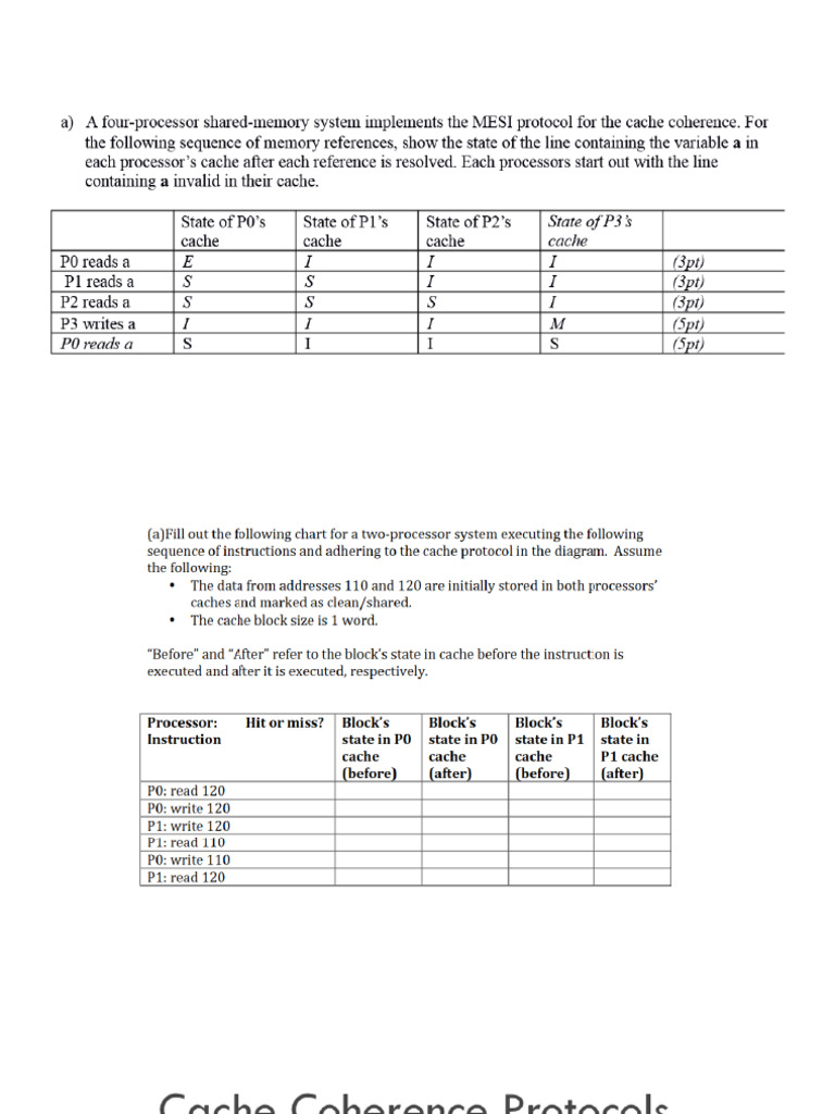 Lec8 Cache Coherence and Introduction To Pipline | PDF | Central Processing Unit | Computer Science