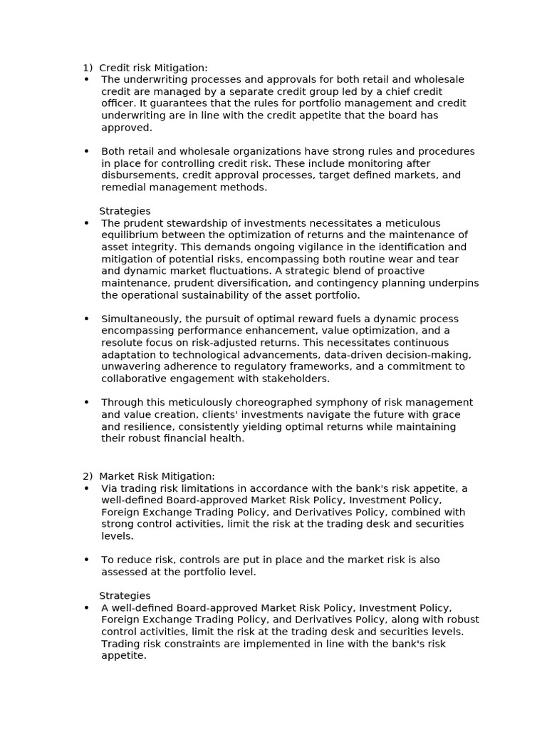 Credit risk Mitigation | PDF | Computer Security | Security