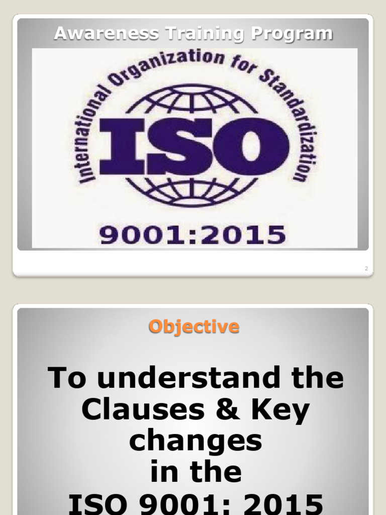 ISO 9001 2015 Awareness Training 1724348909 | PDF | Quality Management ...