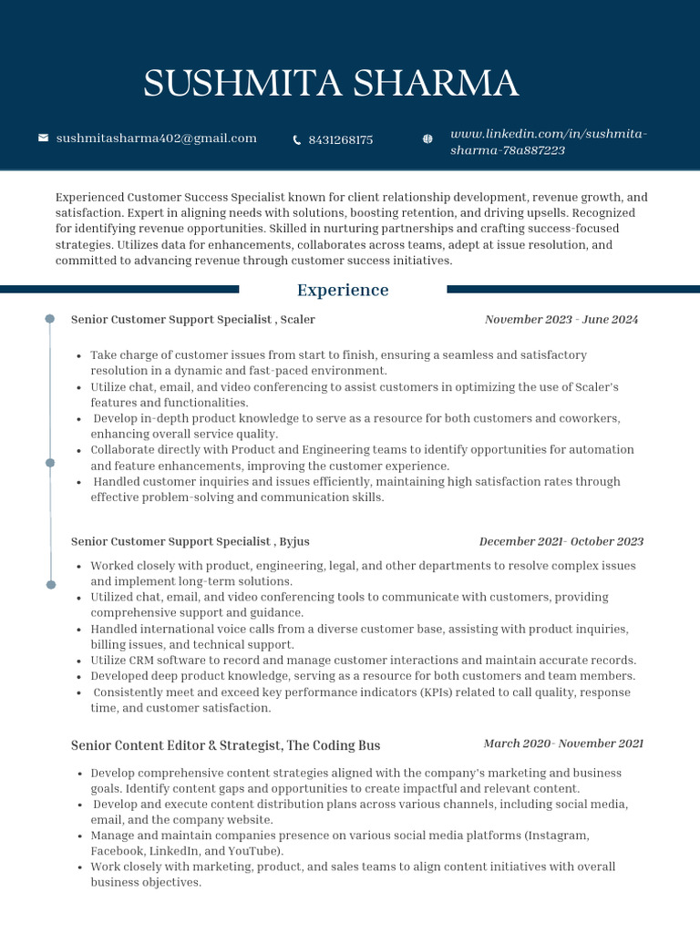 Customer Success Specialist Overview | PDF | Customer Relationship ...