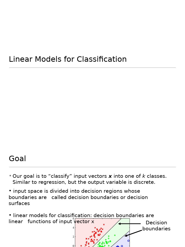 Linear Models For Classification | PDF | Statistical Classification | Logistic Regression