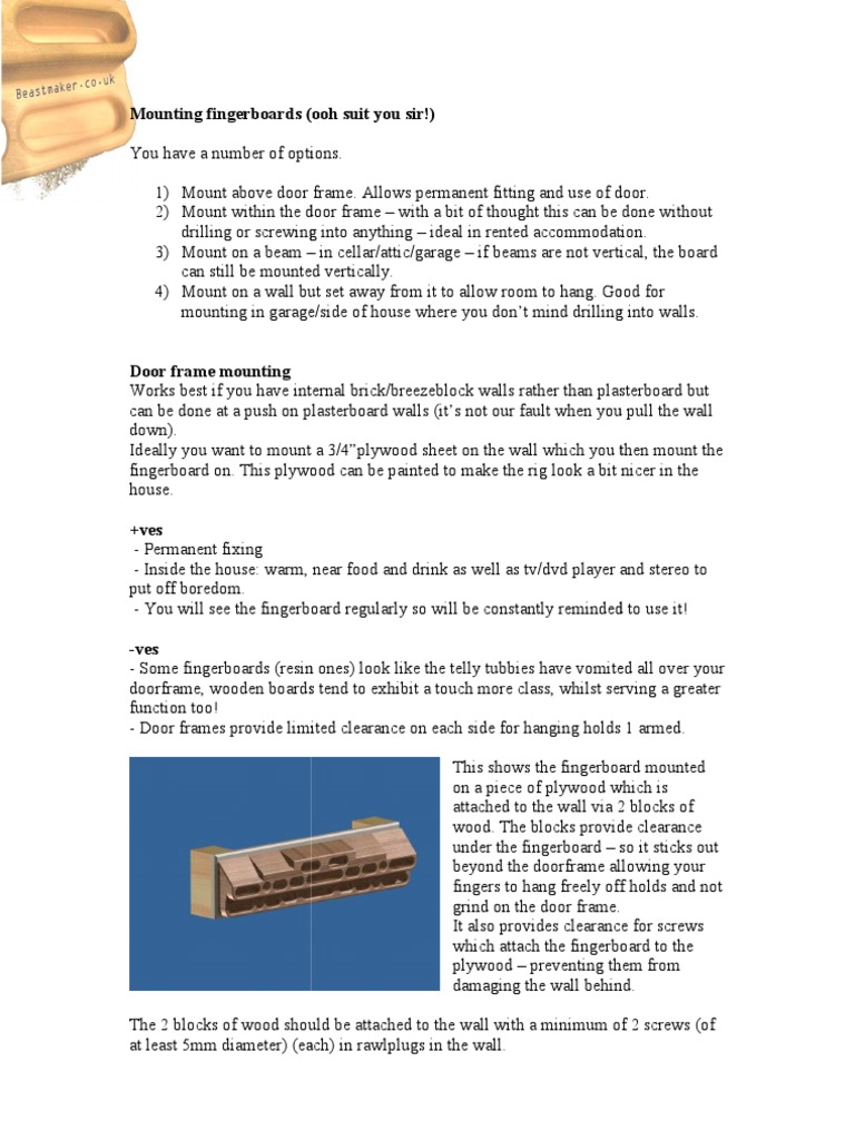 How to Mount a Fingerboard at Home | PDF | Screw | Building Materials
