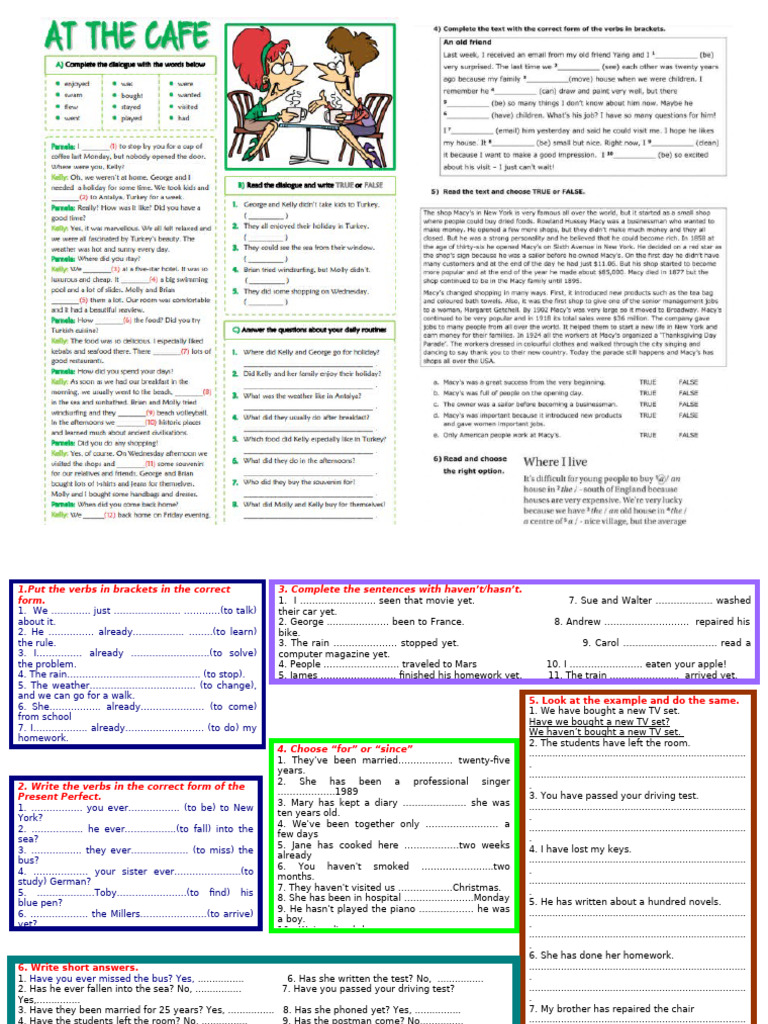 Grade 9 Past Tense and Present Perfect Tense | PDF | Linguistic ...
