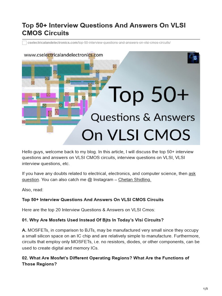 CMOS-2 | PDF | Mosfet | Cmos