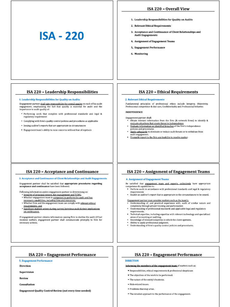 220.ISQC 1 Handouts | PDF