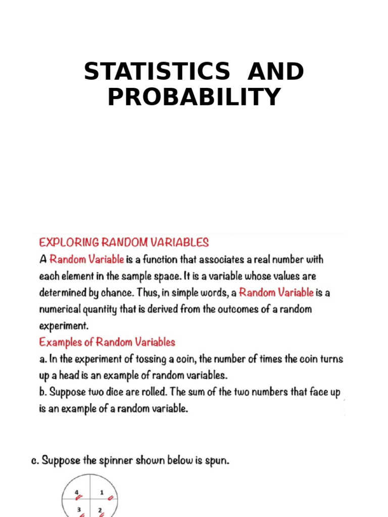 Statistics and Probability | PDF