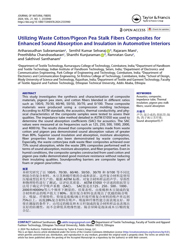 Utilizing Waste CottonPigeon Pea Stalk Fibers Comp | PDF | Epoxy ...