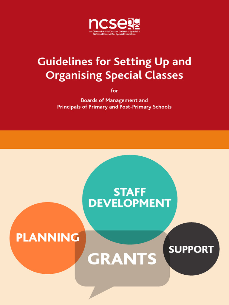 Guidelines for Organizing Special Classes | PDF | Special Education ...