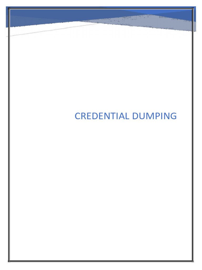 Credential dumping | PDF