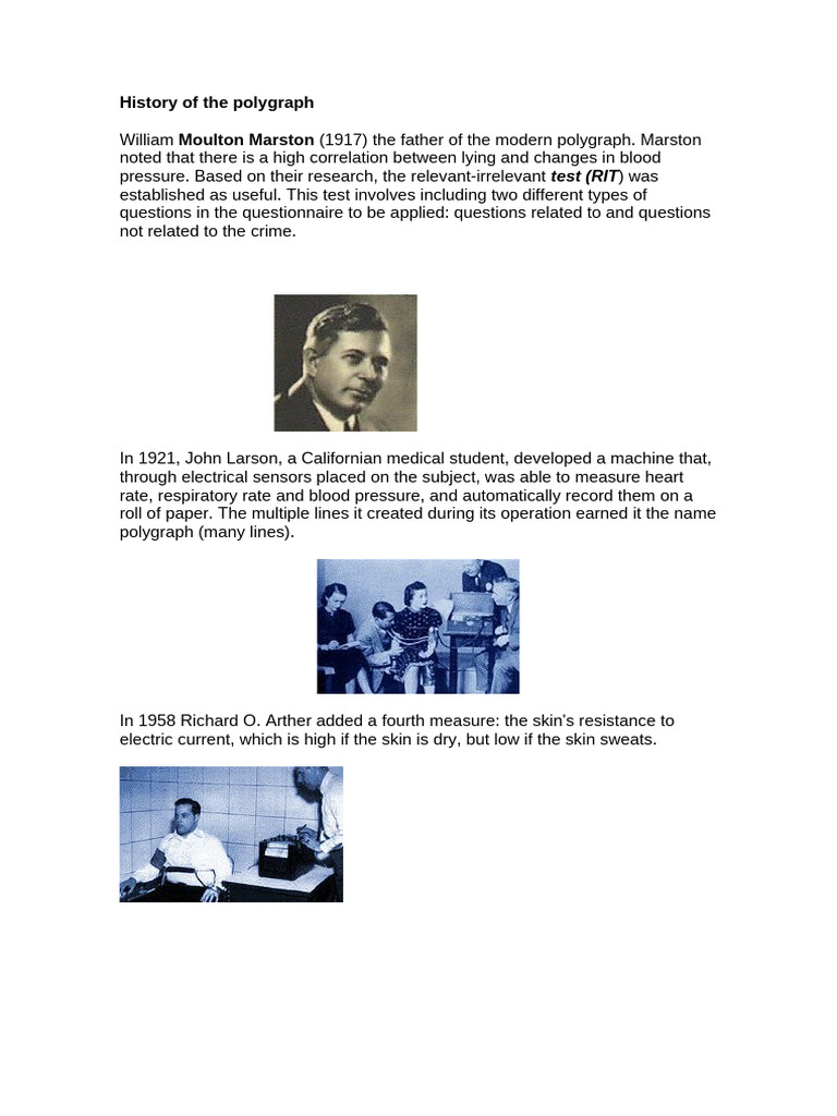History of The Polygraph | PDF