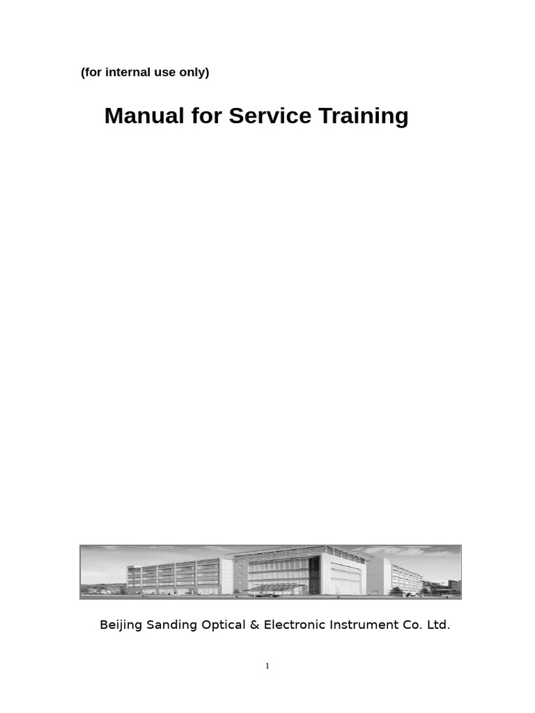 Manual For Service Training (Interal Archive) | PDF | Equipment ...