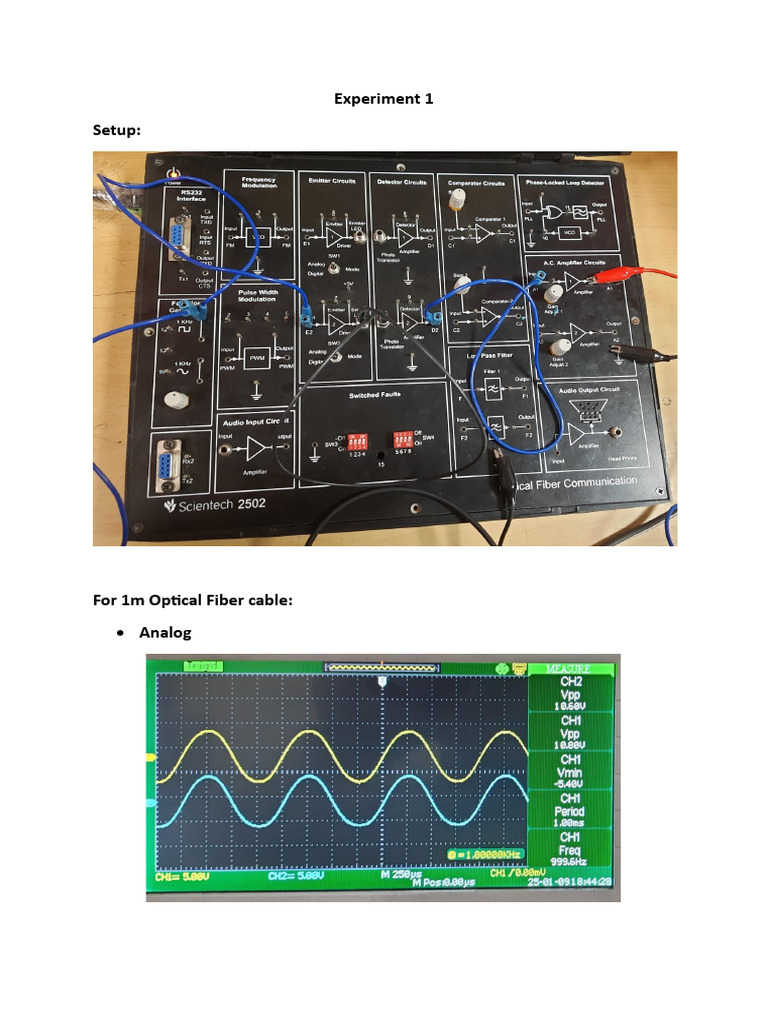 Experiment 1 Optical | PDF