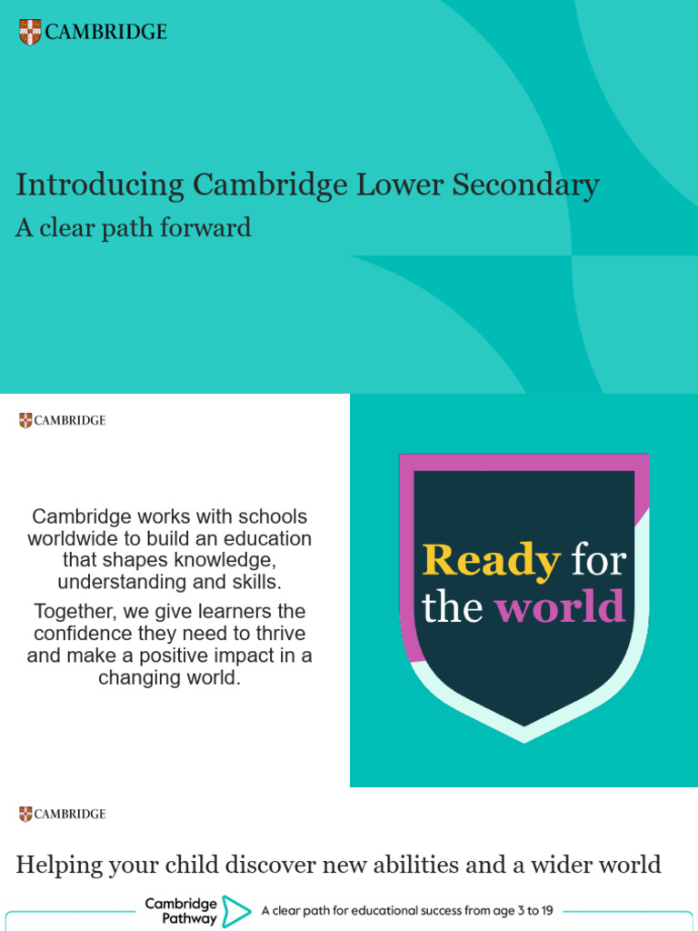 Cambridge Lower Secondary Overview | PDF | Learning | Educational ...