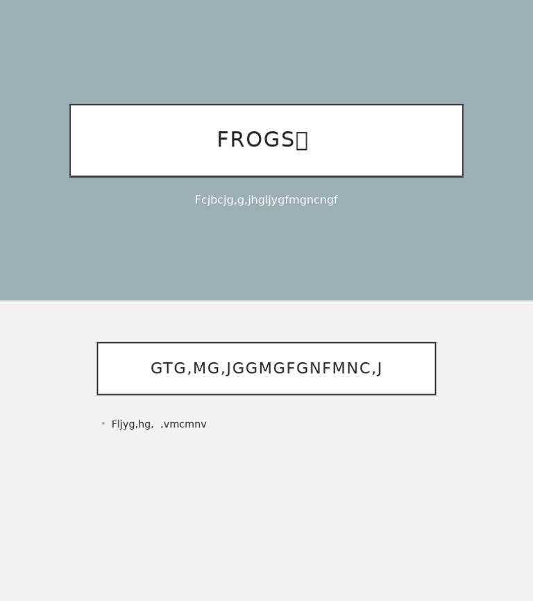 Frogs? | PDF
