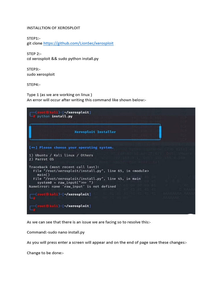 Xerosploit Installation Guide | PDF