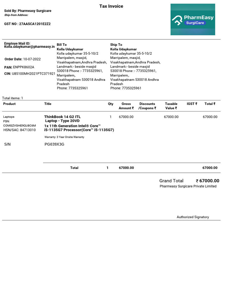 Pharm-easy kolla udaykumar | PDF