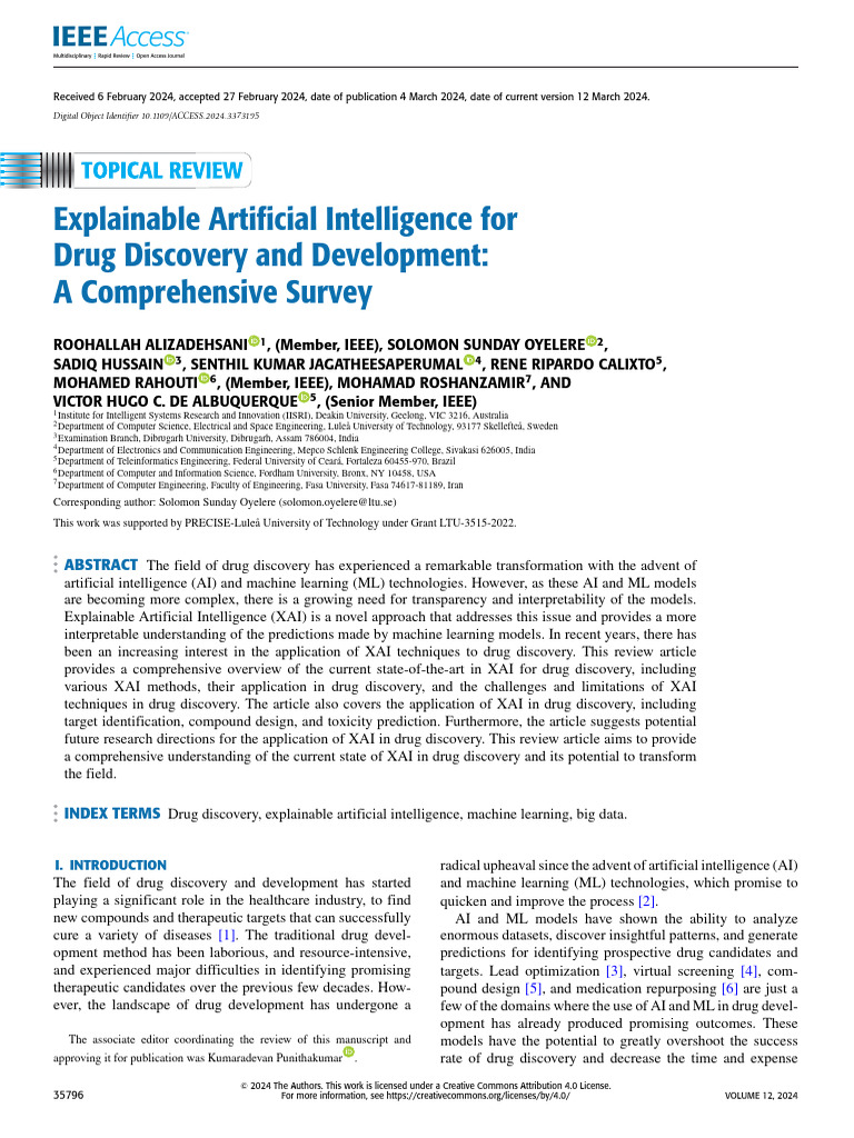 Explainable Artificial Intelligence For Drug Discovery and Development ...