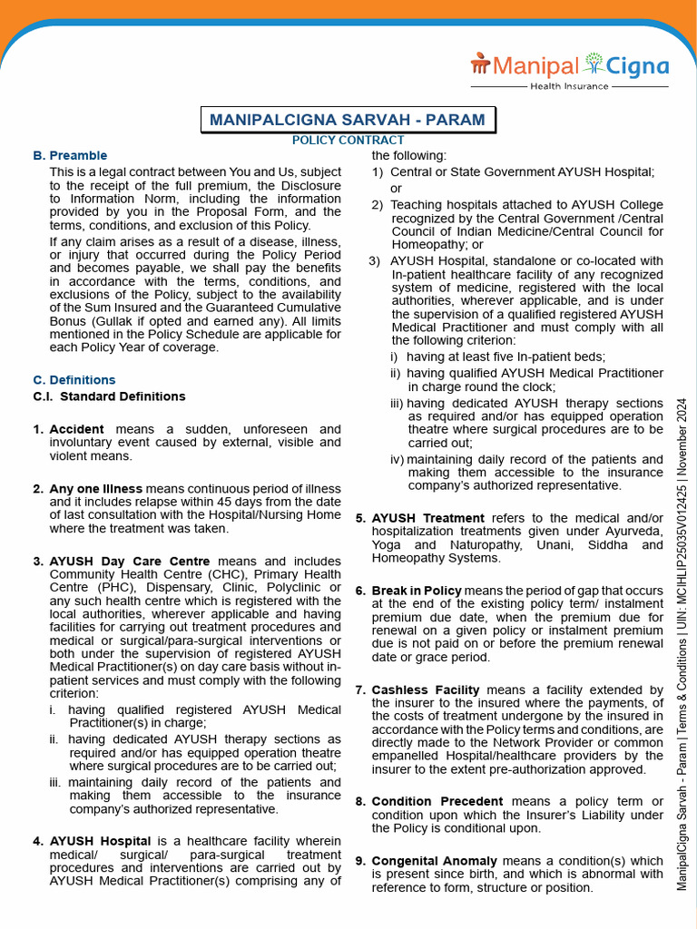 Sarvah Param TnC | PDF | Hospital | Medicine