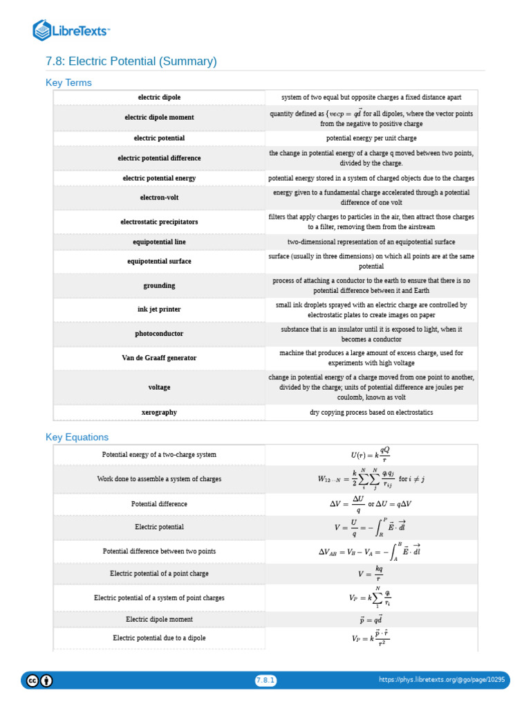 Electric Potential Overview | PDF | Potential Energy | Electric Charge