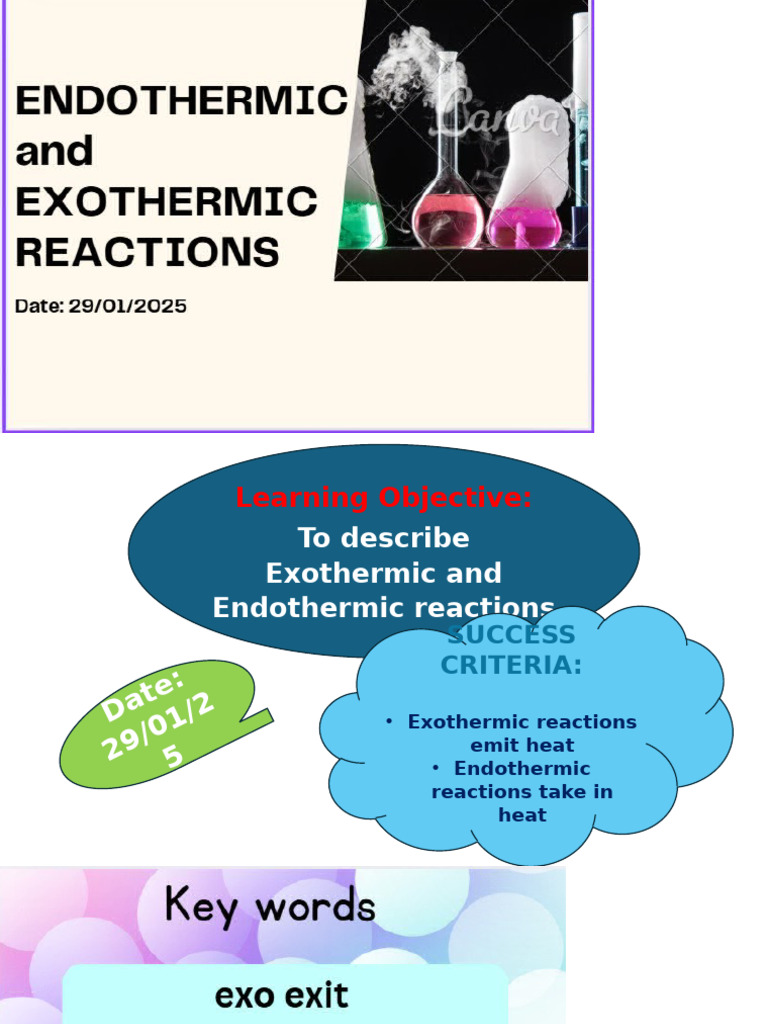 Exothermic and Endothermic Reactions | PDF