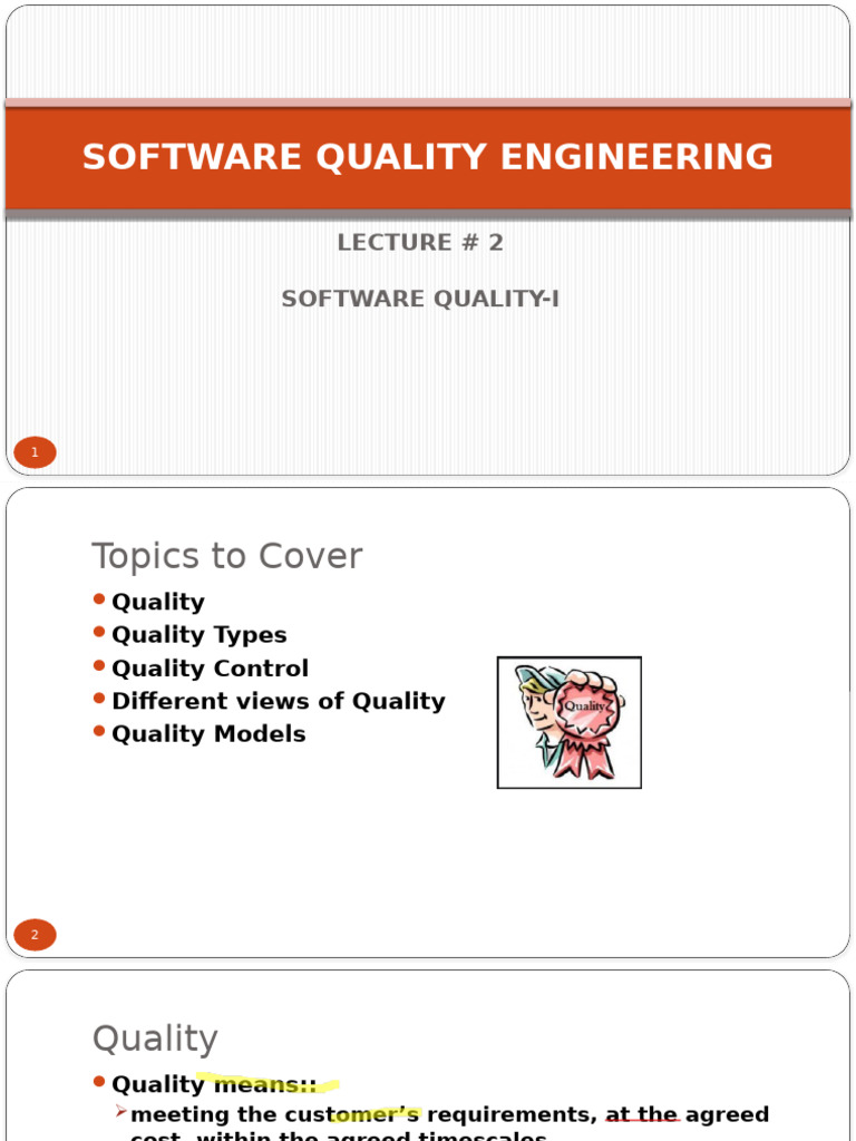 2-Software Quality Engineering | PDF | Software Quality | Quality (Business)