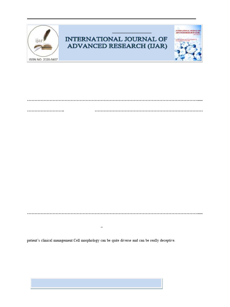 Journal Homepage: - : Introduction | PDF | Cytopathology | Biology