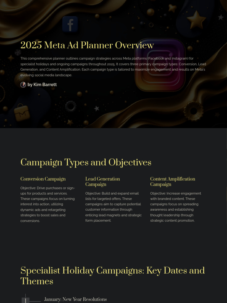 2025 Meta Ads Campaign Planner | PDF