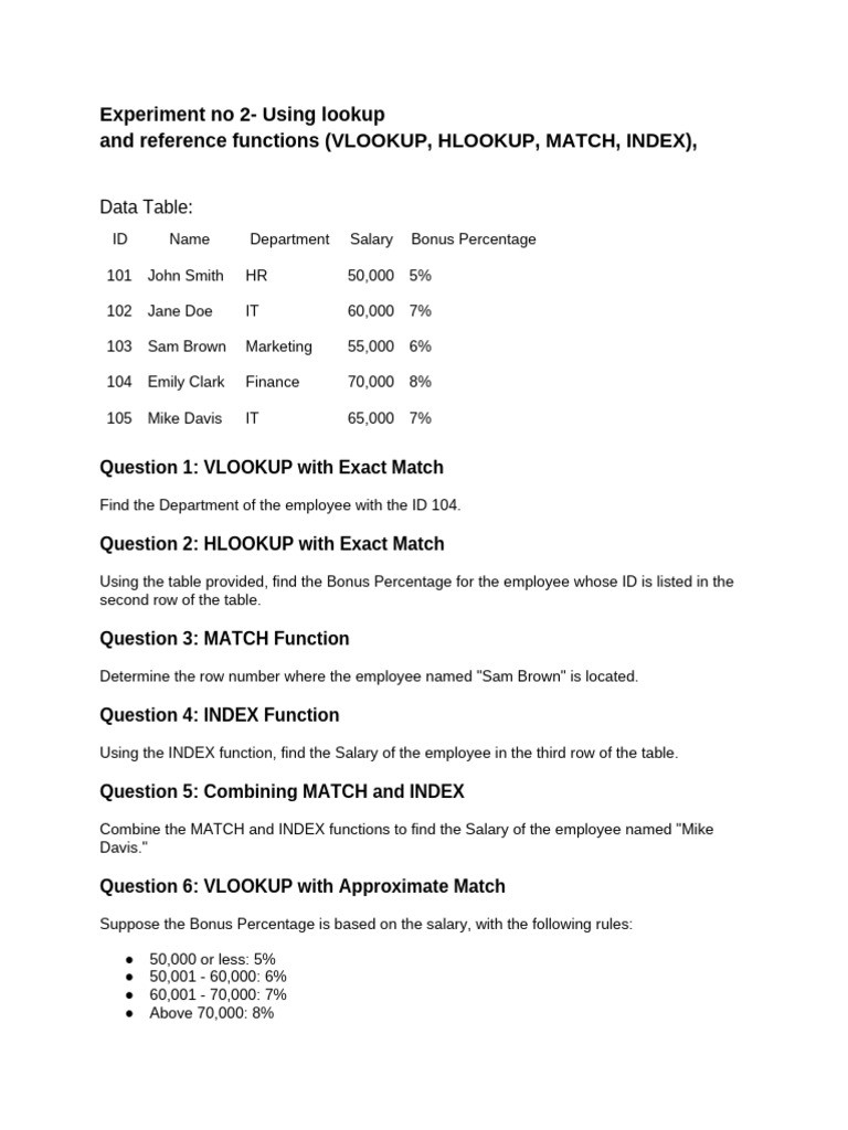Experiment Excel | PDF