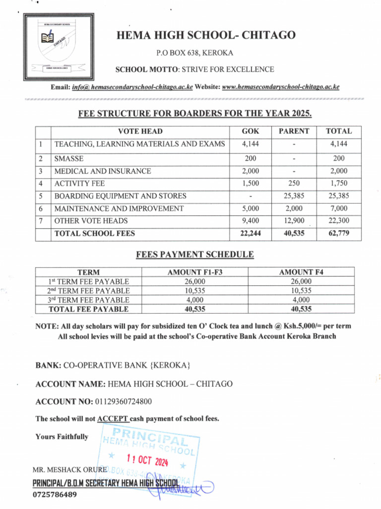 Fee Structure 2025 | PDF