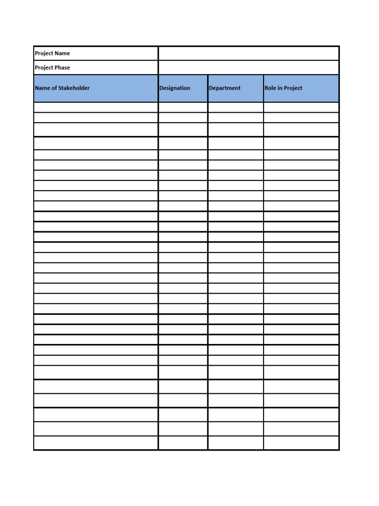 Stakeholder Register Example | PDF