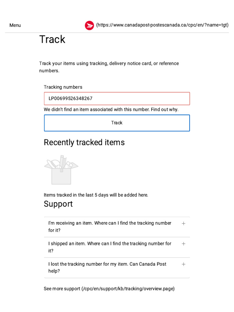 Canada Post - Track A Package by Tracking Number | PDF