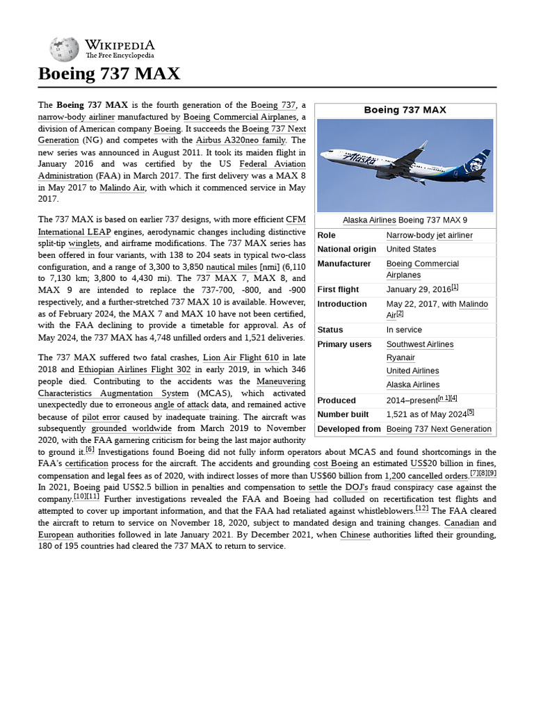 Boeing_737_MAX | PDF | Aviation | Aircraft