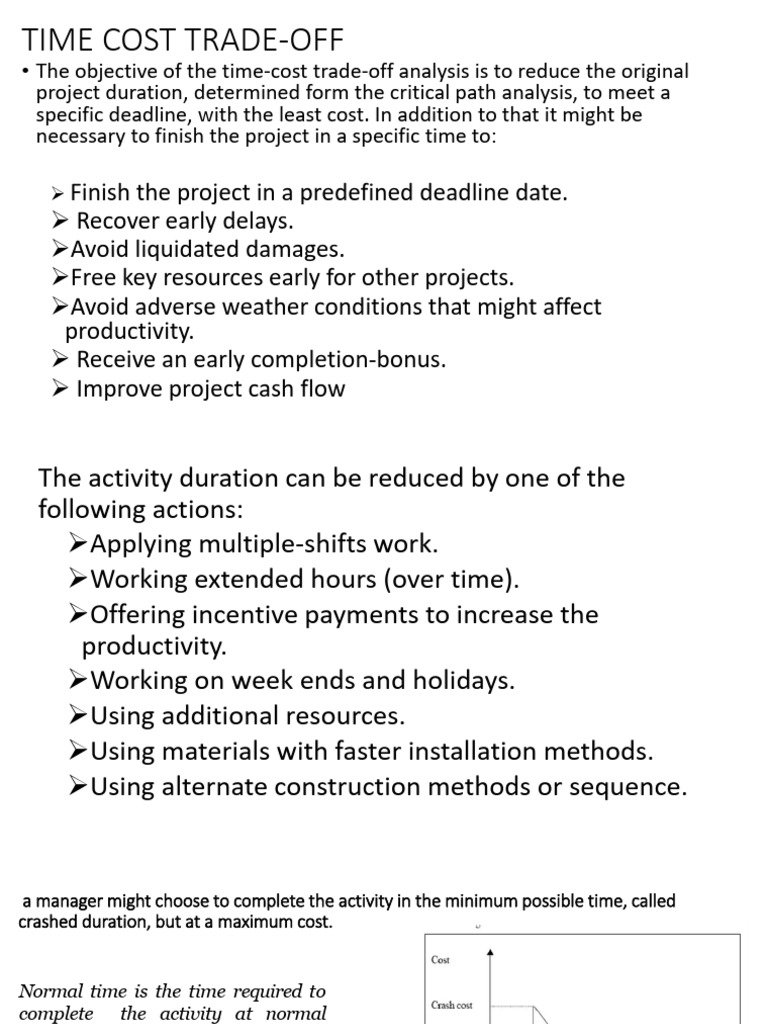 Time Cost Trade Off | PDF
