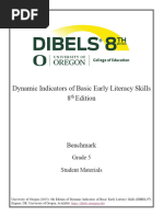 DIBELS 8th Edition Grade 2 Materials | PDF