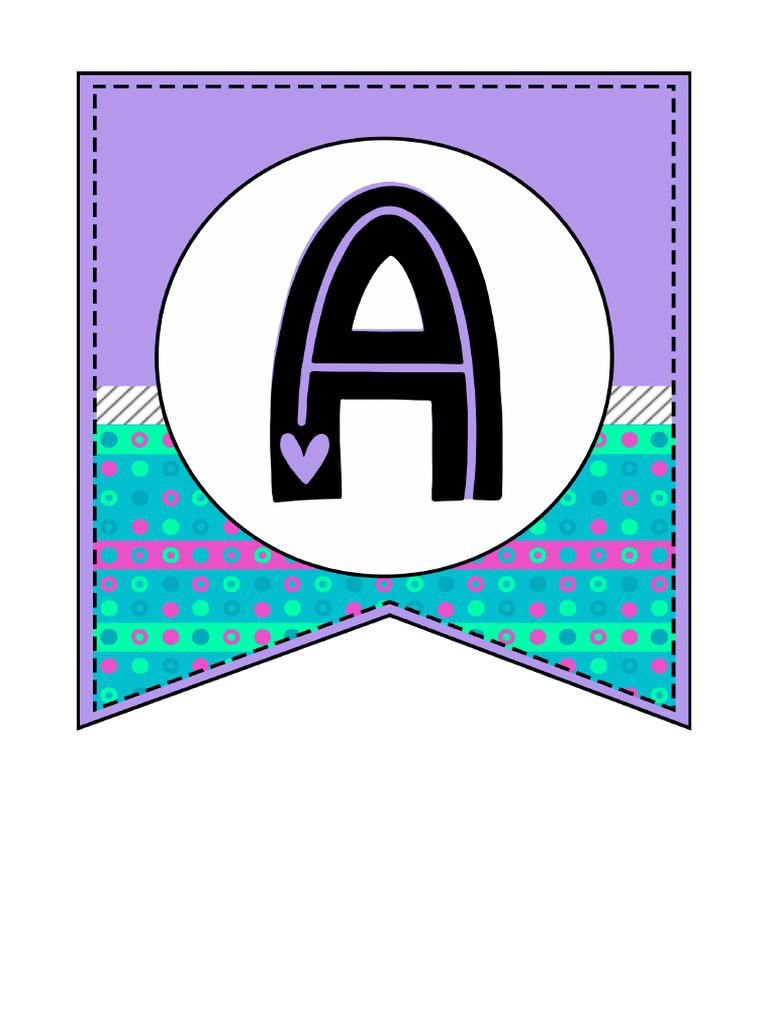 Classroom Banner Alphabet Letters Bunting | PDF