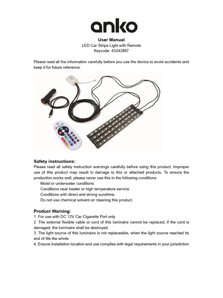 Anko 43242887 - Manual | PDF | Rechargeable Battery | Electrical ...